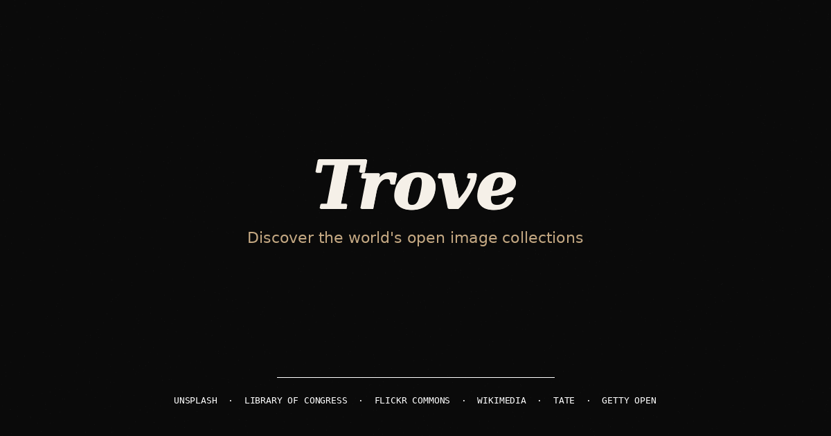 Trove — Discover the world's open image collections
